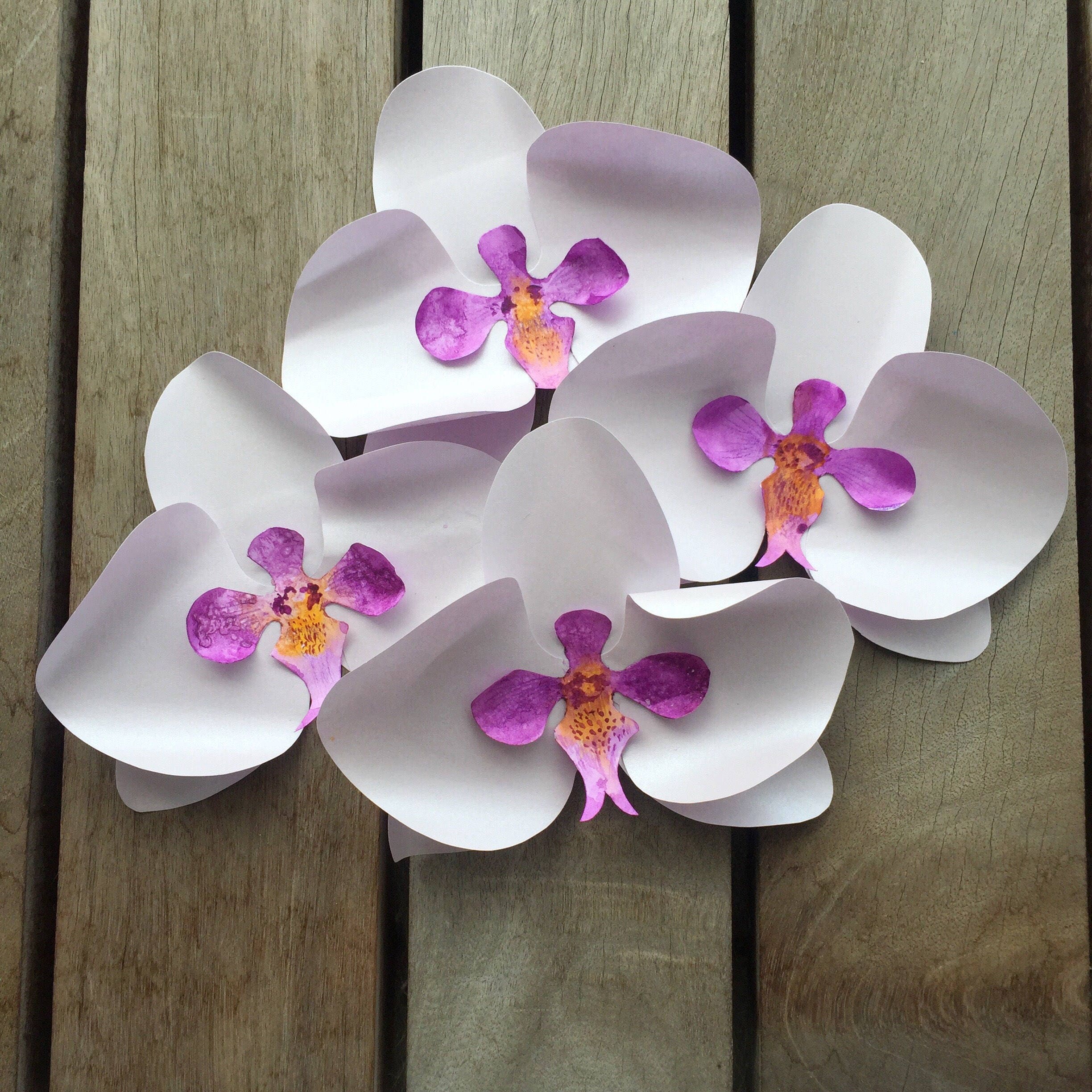 Paper Flower Template Paper Orchid Template (Download Now) - Etsy