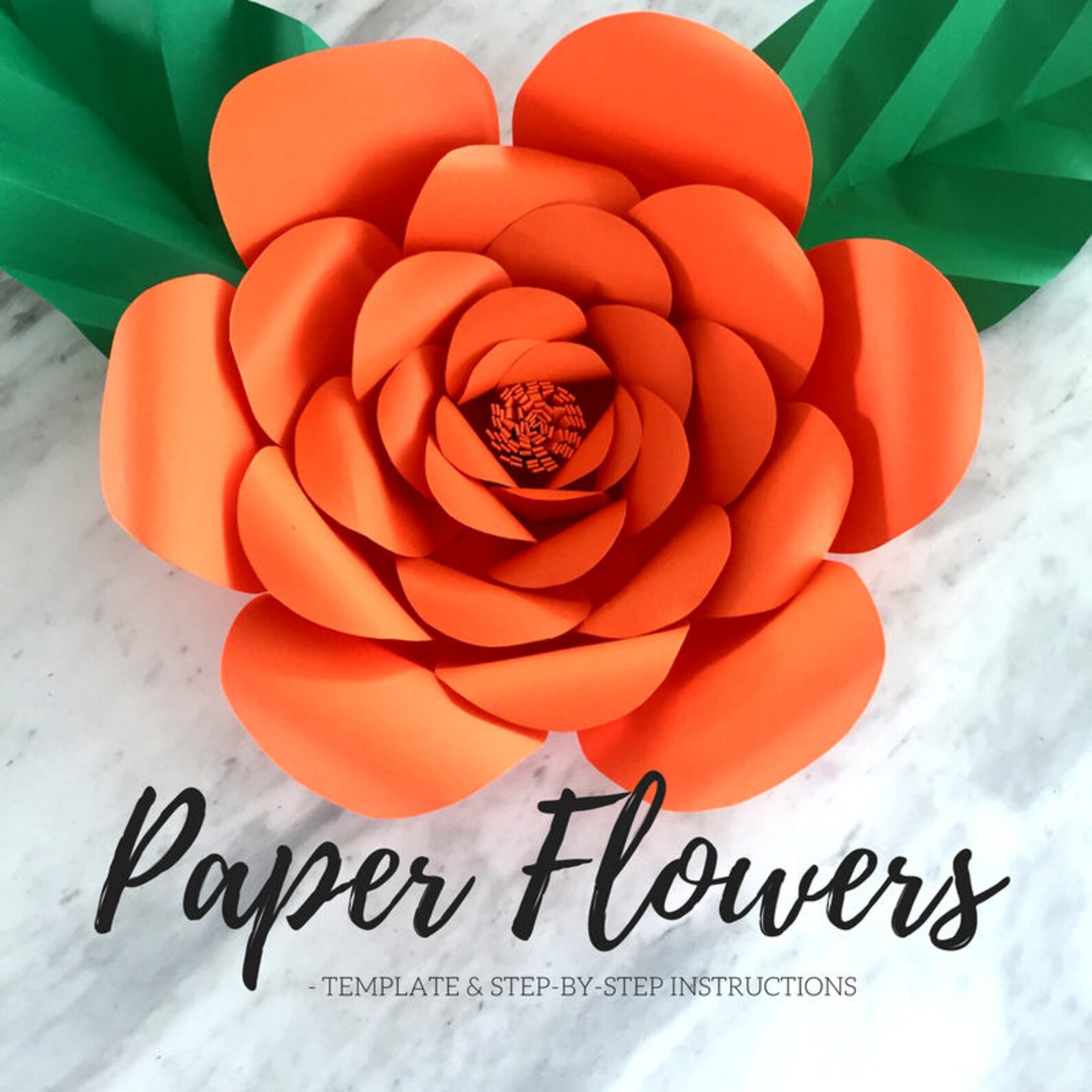 Paper Flower Template Flower Template Paper Flower - Etsy