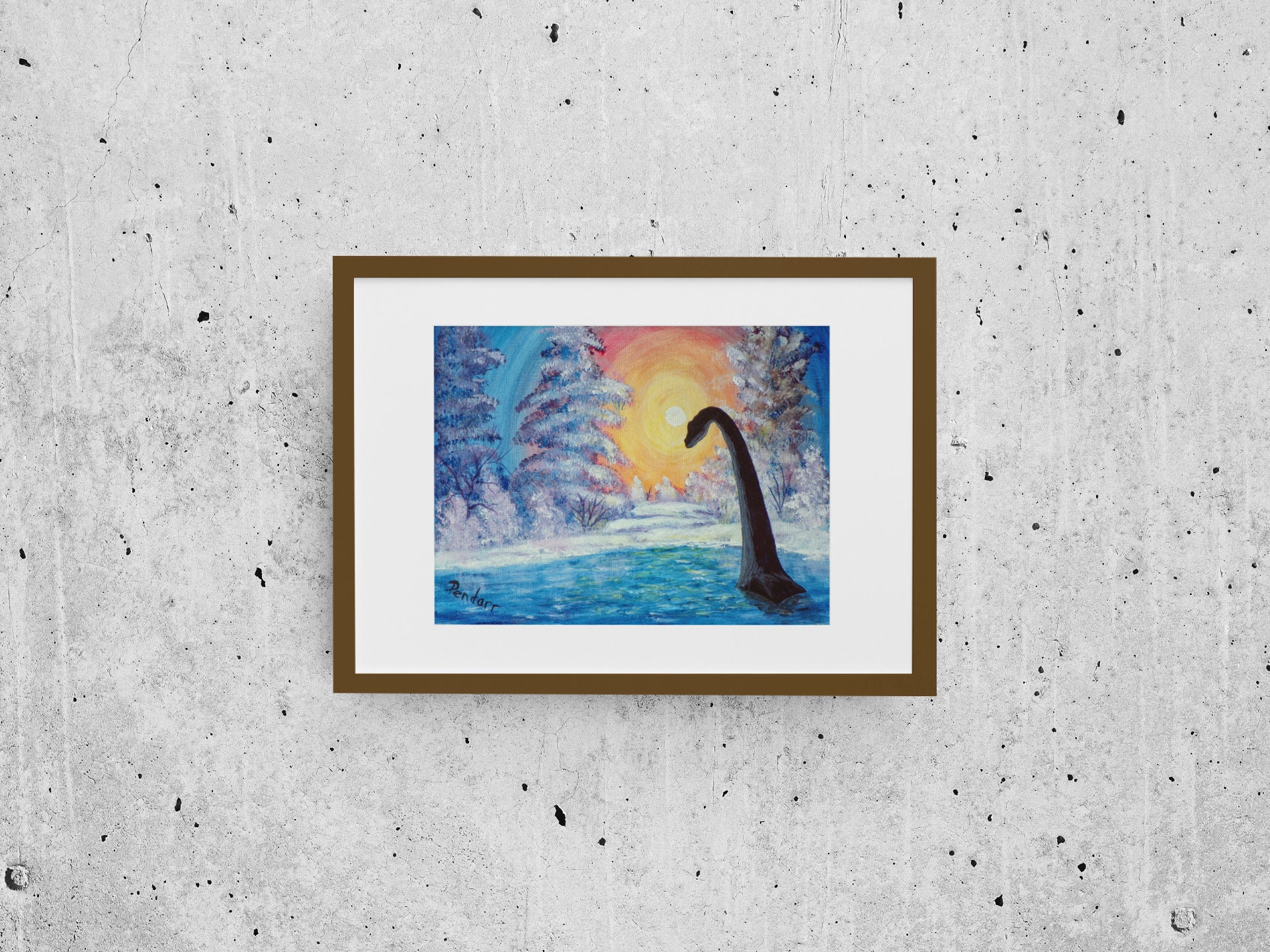 Original 11 X 14 Acrylic Painting Nessy - Etsy