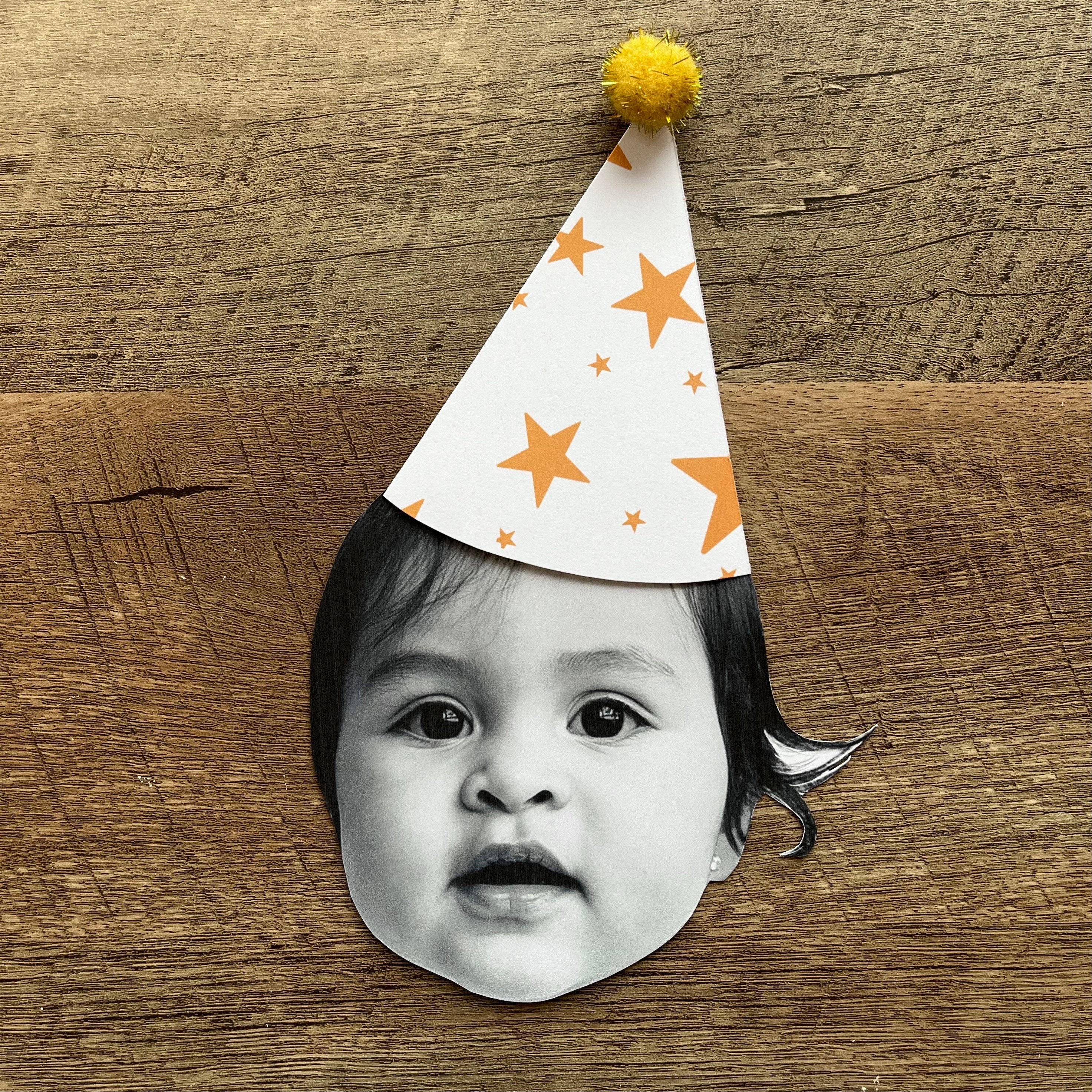 Custom Face Banner, Party Hats With Pom Poms, Patterned Hats - Etsy