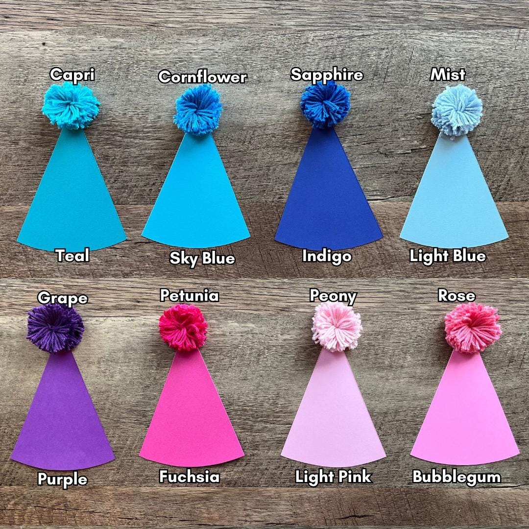 Custom Face Banner, Party Hats With Pom Poms - Etsy