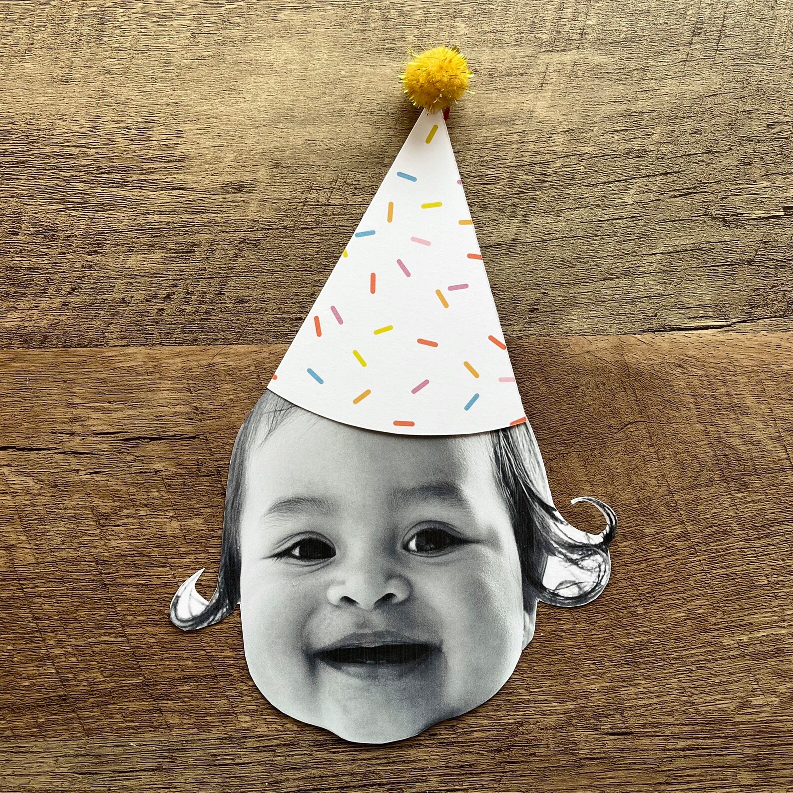 Custom Face Banner, Party Hats With Pom Poms, Patterned Hats - Etsy