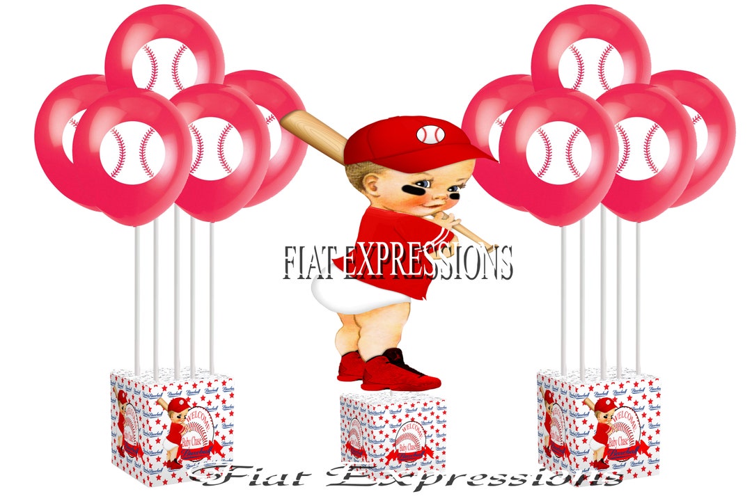 Baseball Baby Shower Centerpieces With Balloons - Etsy