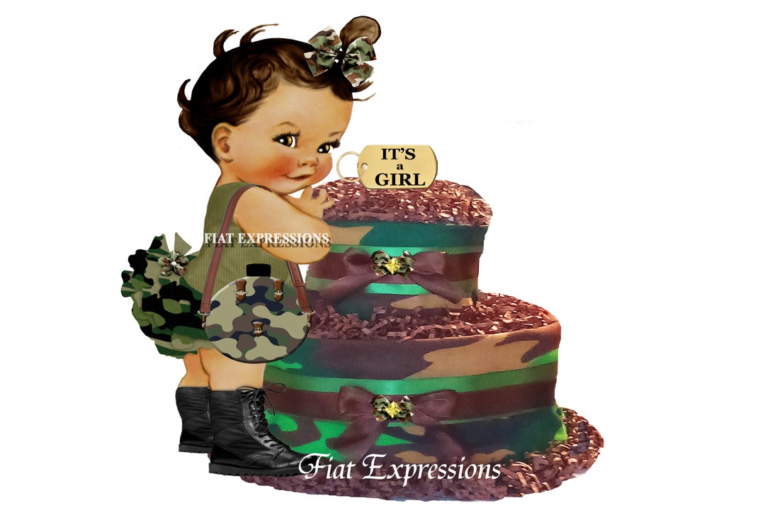 Army Girl Burp Cloth Green Diaper Cake/army Baby Shower Centerpiece and ...