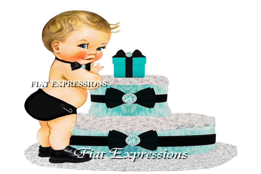 Breakfast at Tiffany's Boy Diaper Cake/breakfast at Tiffany's Baby ...