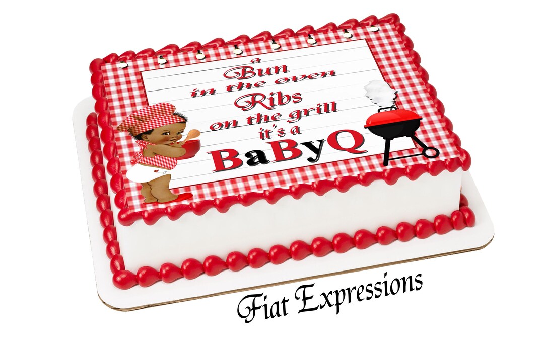 Baby-q Boy Red Edible Cake Image Digital File - Etsy