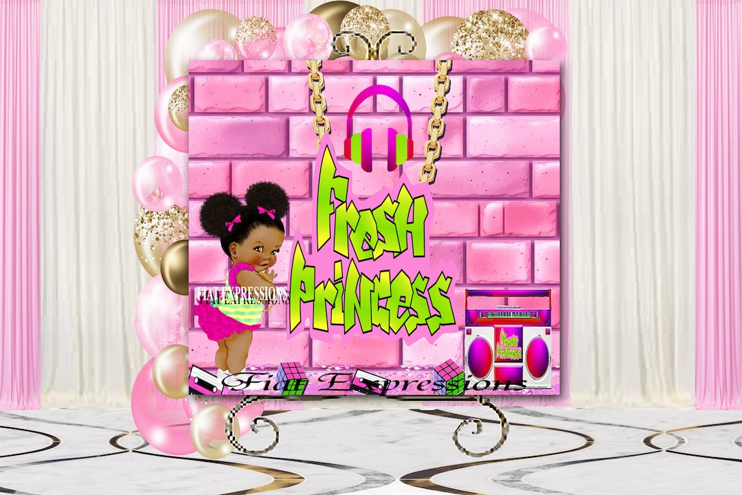 Fresh Princess Baby Shower Poster Backdrop Digital File DIGITAL - Etsy