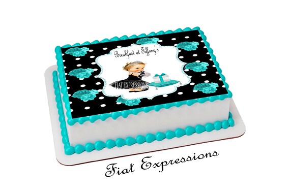 Breakfast at Tiffany's Baby Shower Edible Cake Topper Image Digital ...