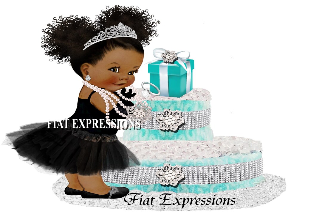 Breakfast at Tiffany's Girl 2 Tier Diaper Cake/breakfast at Tiffany's ...
