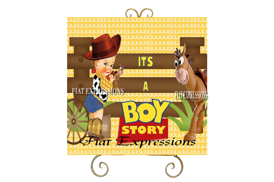 Boy Story Baby Shower Backdrop Baby Shower Décor Baby Shower Sign ...