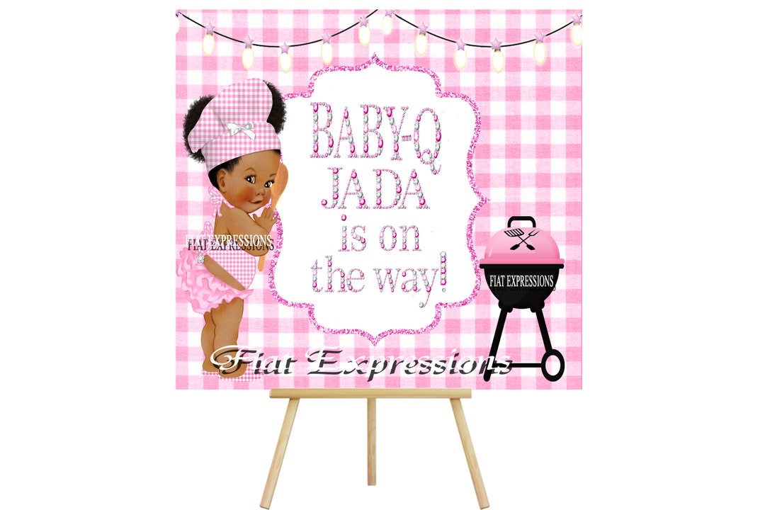 Baby-q Baby Shower Poster Backdrop Digital File - Etsy