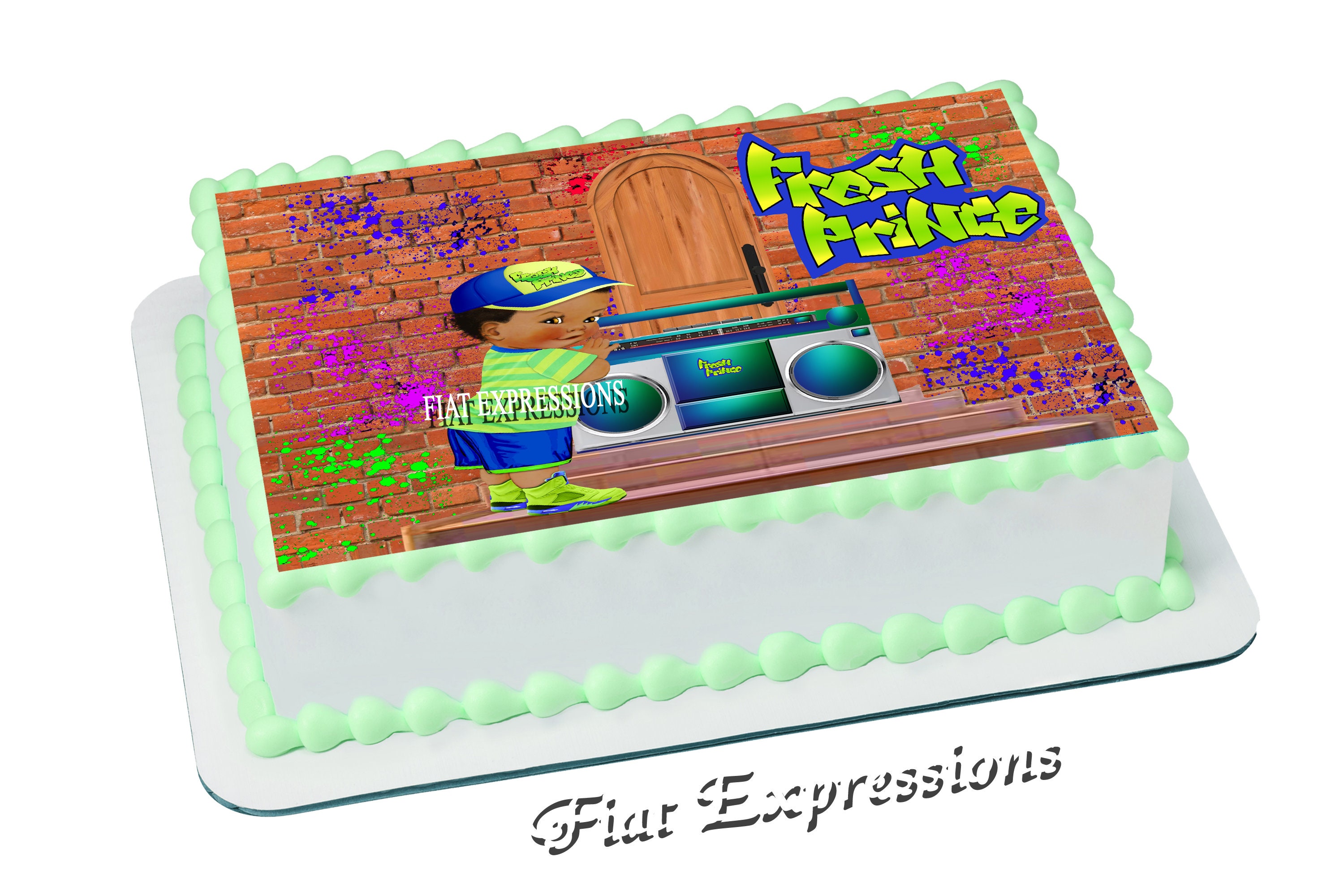 Fresh Prince Baby Shower Edible Cake Image Digital File - Etsy