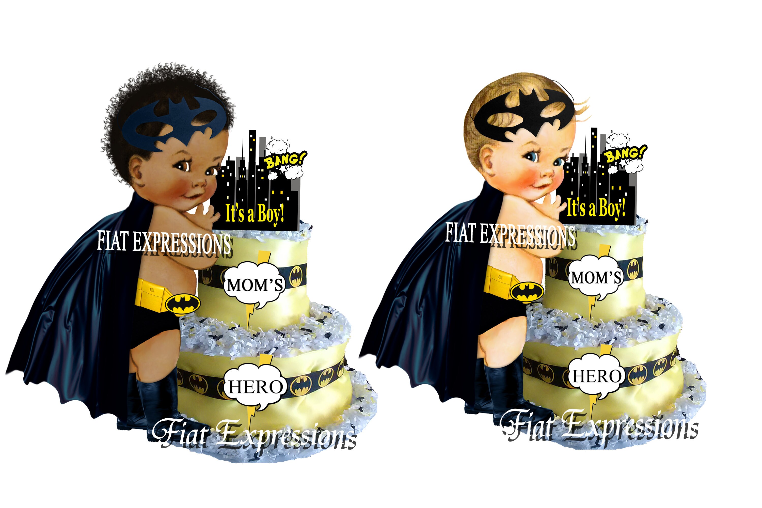 Bat Boy Baby Superhero Ribbon Diaper Cake Boy Diaper Cake - Etsy