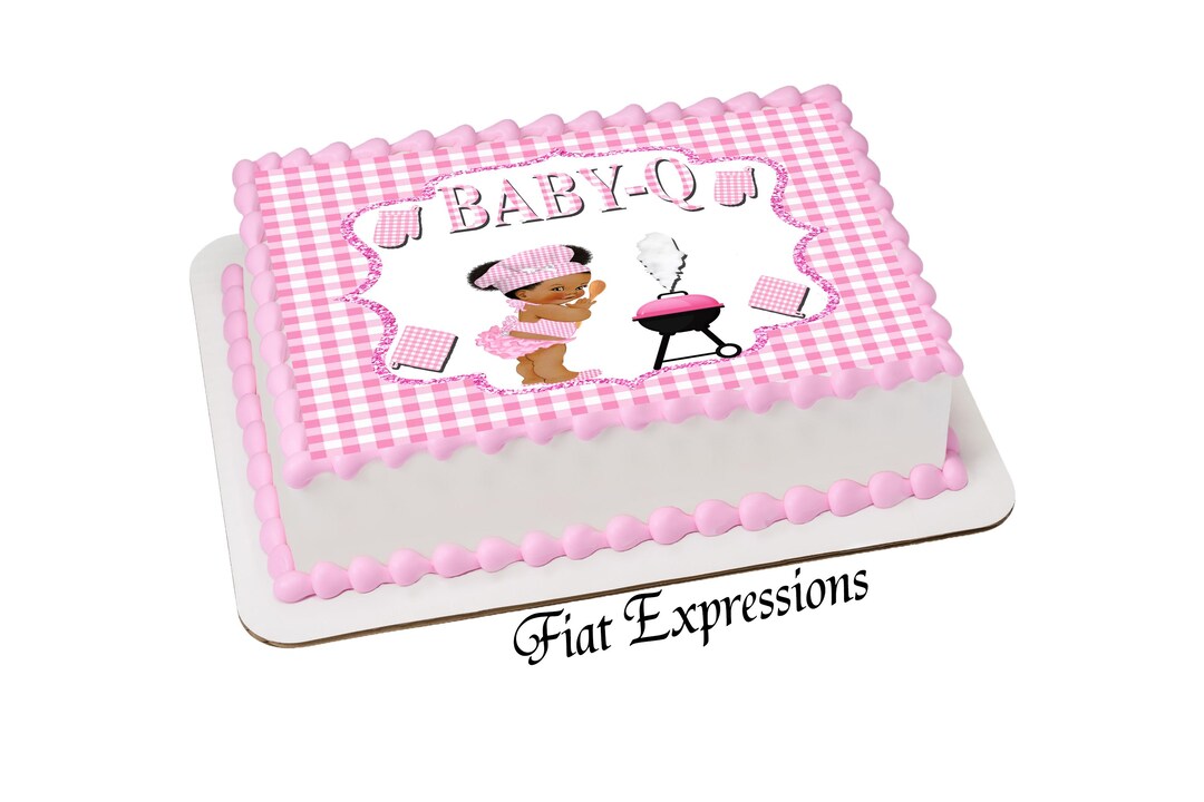 Baby-q Girl Pink Edible Cake Image Digital File - Etsy