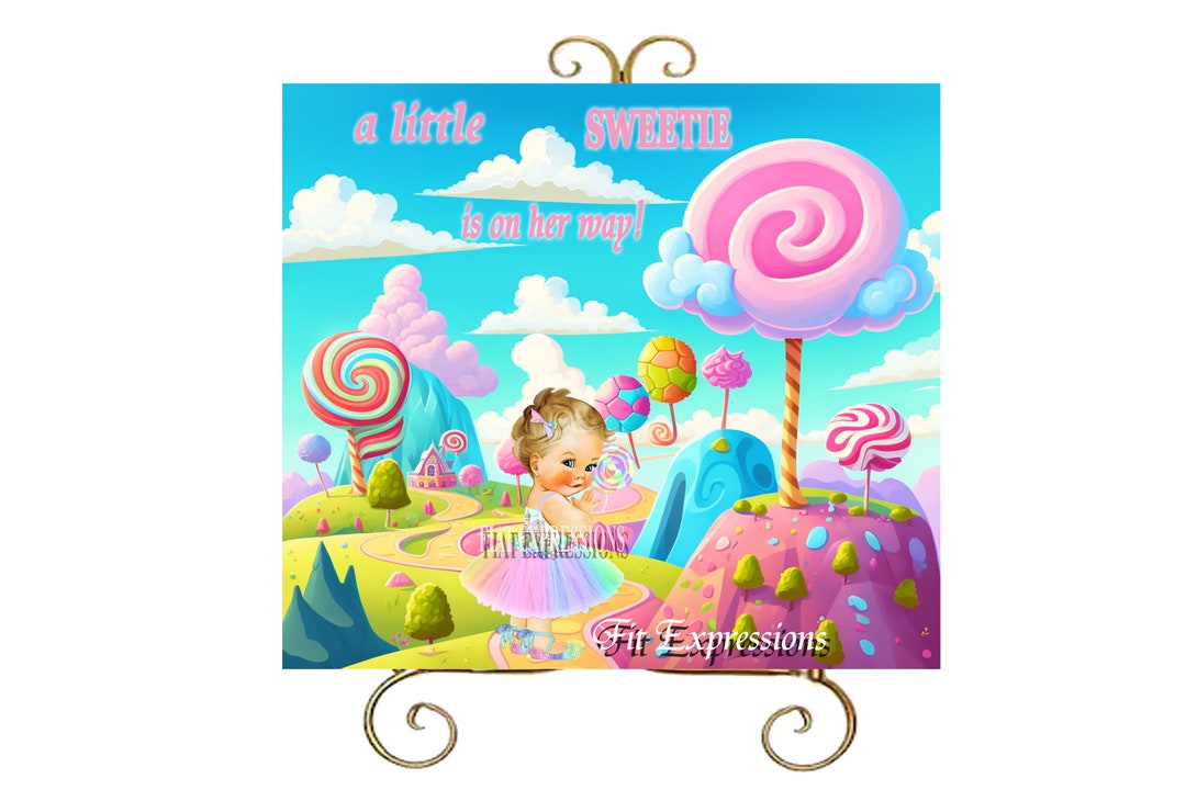 Candy Land Baby Shower Poster Backdrop Digital File - Etsy