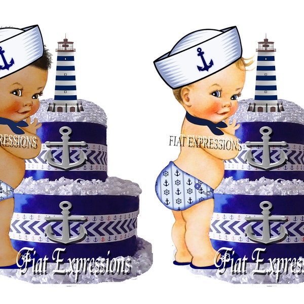 Nautical Diaper Cake - Etsy
