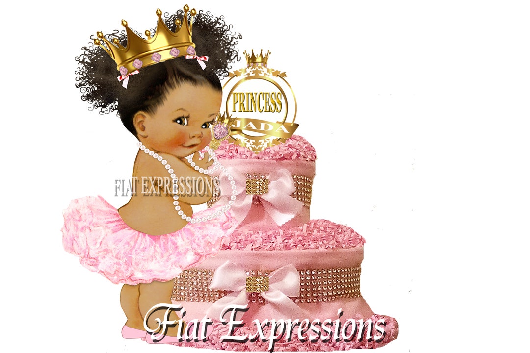 Princess Pink & Gold 2 Tier Diaper Cake Princess Baby Shower ...