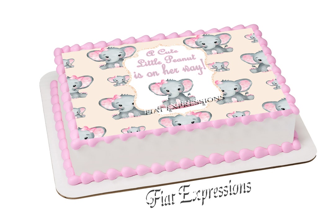 Elephant Edible Cake Image Digital File - Etsy