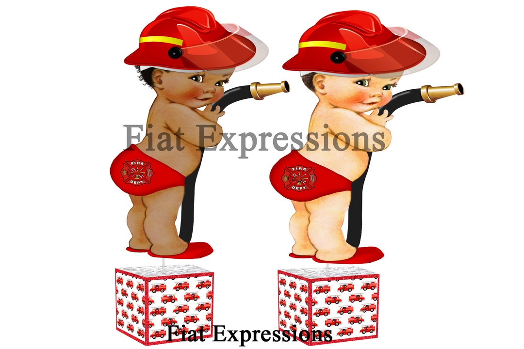Fireman Firefighter Truck Baby Shower Centerpiece - Etsy