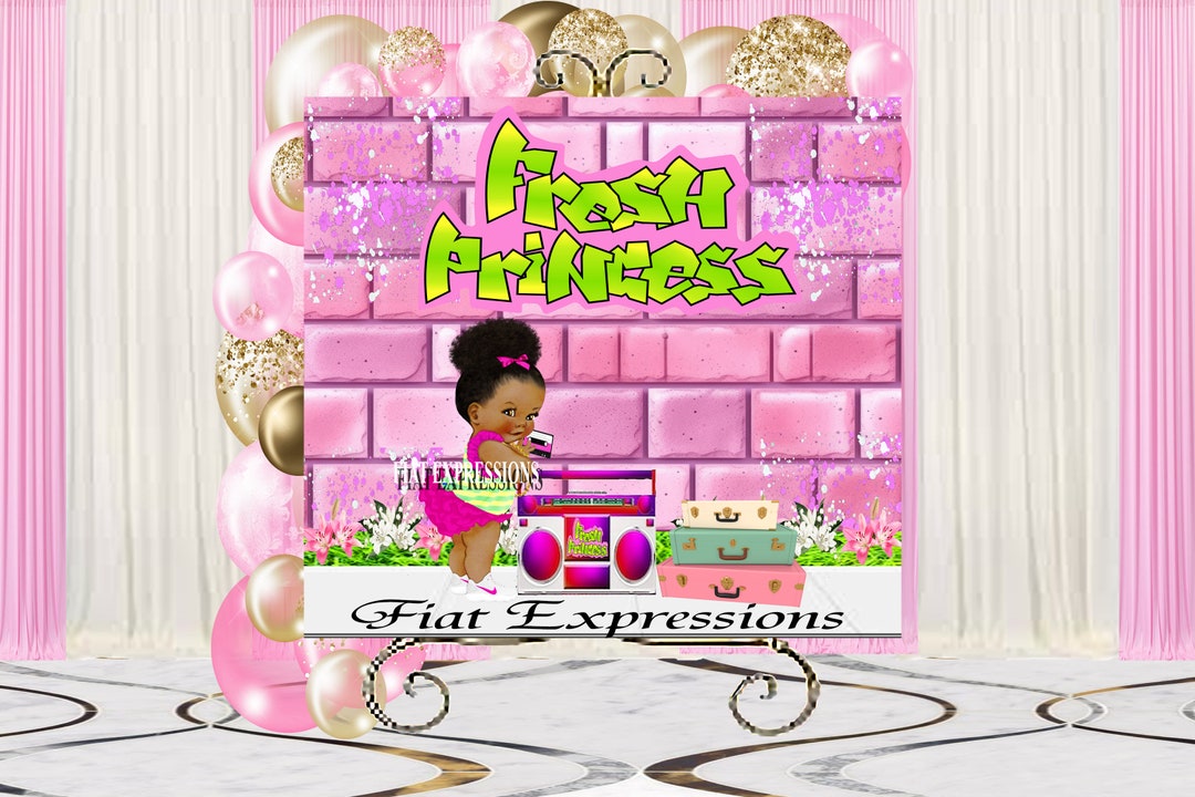 Fresh Princess Baby Shower Poster Backdrop Digital File DIGITAL - Etsy