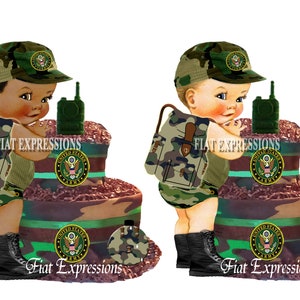 Army Military Camo Boy Diaper Cake Shower Centerpiece & Gift - Etsy