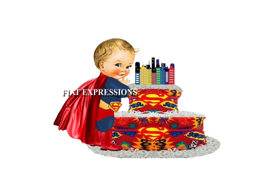 Superhero Boy 2 Tier Burp Cloth Diaper Cake, Superhero Baby Shower Gift ...