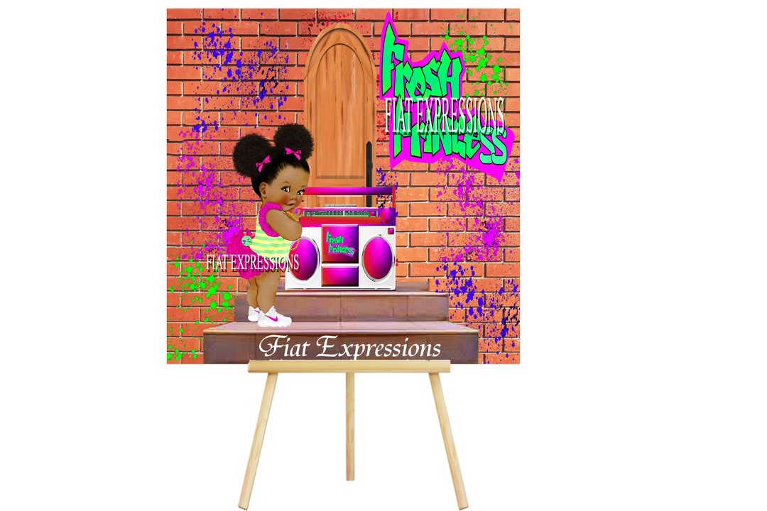 Fresh Princess Baby Shower Poster Backdrop Digital File - Etsy