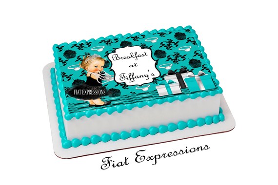 Breakfast at Tiffany's Baby Shower Edible Cake Topper Image Digital ...