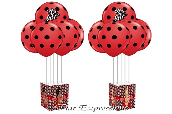 Ladybug Baby Shower Balloon Centerpiece by Fiat Expressions | Catch My ...