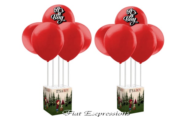 Lumberjack Balloon Baby Shower Centerpiece by Fiat Expressions | Catch ...
