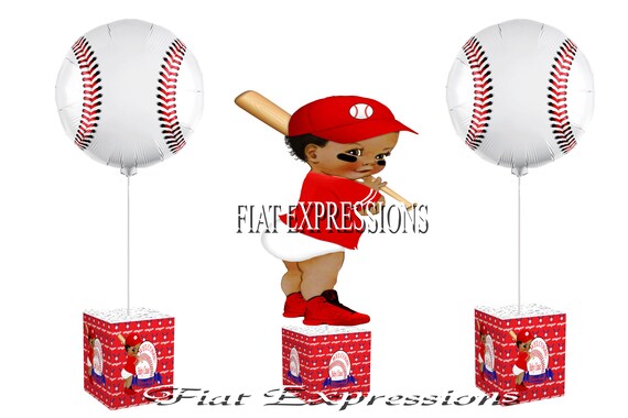 Baseball Centerpiece with Balloons Baby Shower Centerpiece Decorations ...
