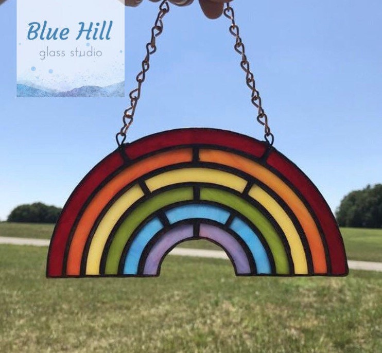 Rainbow Stained Glass Sun Catcher Gift for a Friend | Etsy