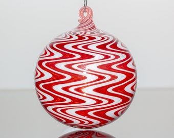 Vibrant Red Hand Blown Glass Ornament - Etsy