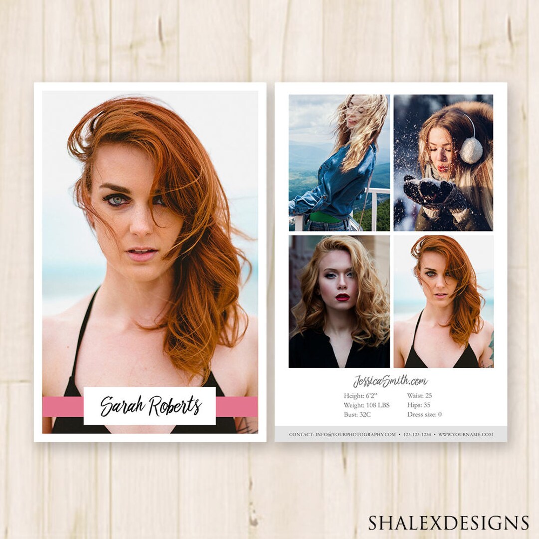 Modeling Comp Card Template - Model Comp Card, Fashion, Modeling Agency ...
