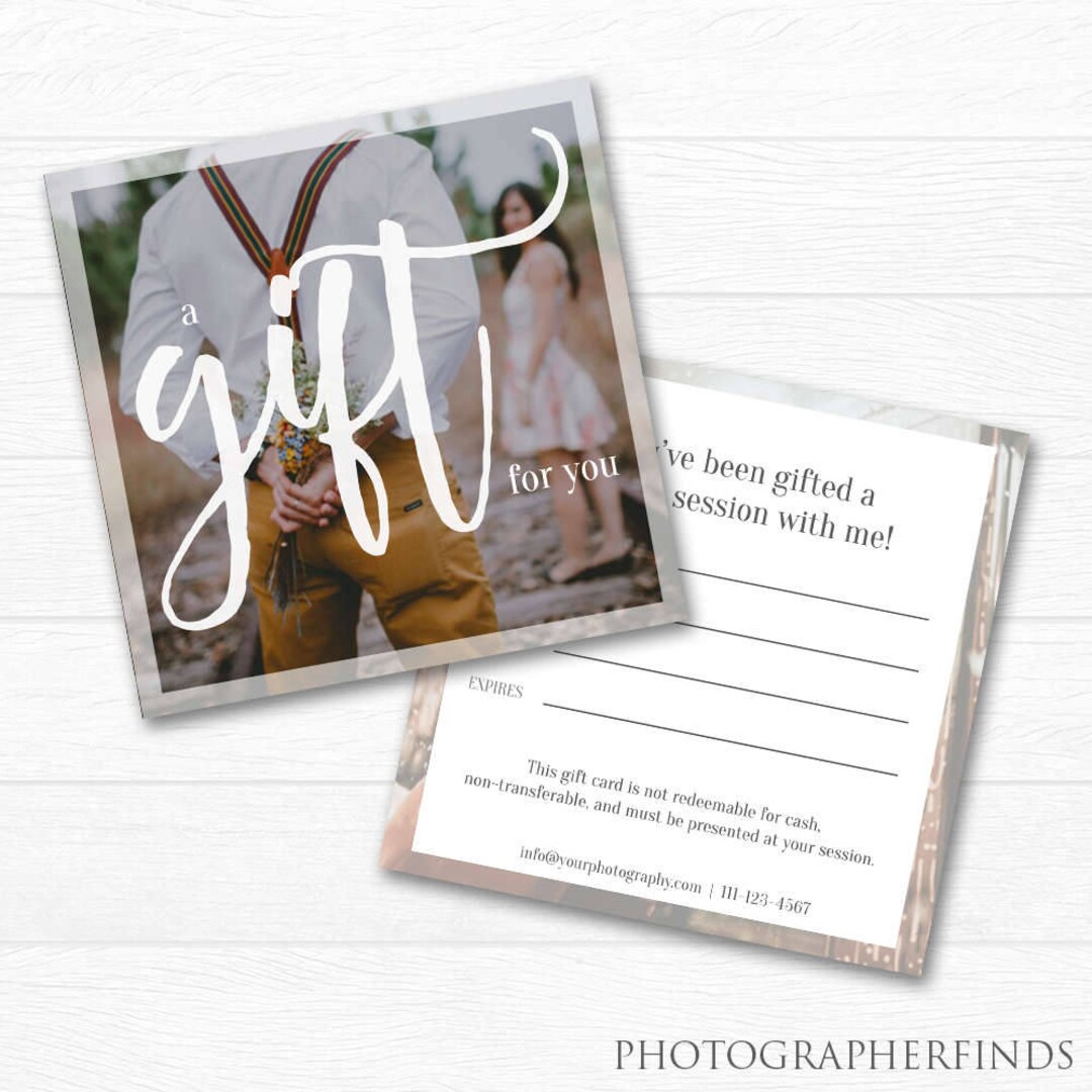 Square Gift Certificate Template - Photography Gift Card Template ...