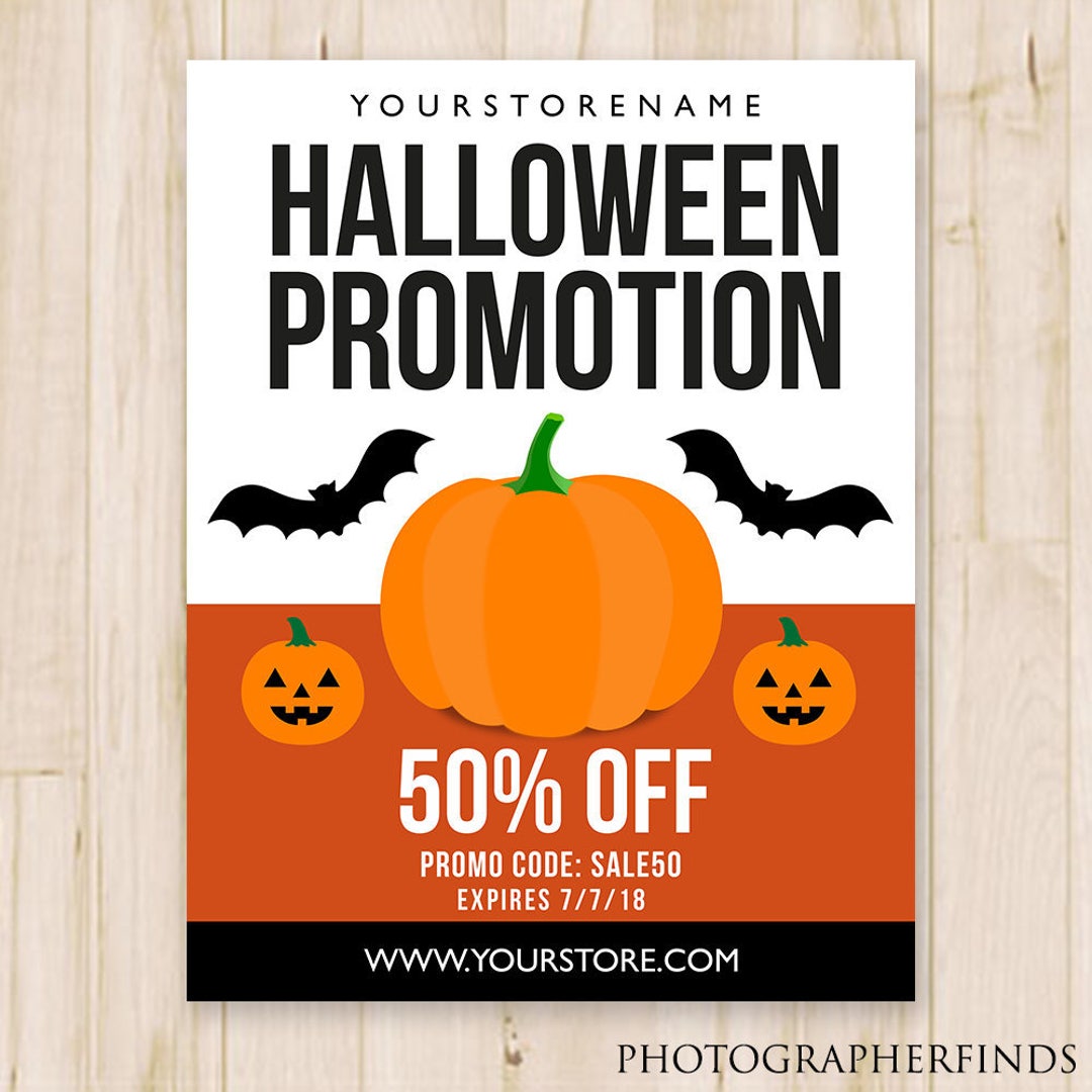 Halloween Sale Flyer Template - Halloween Promotion, Halloween Business ...