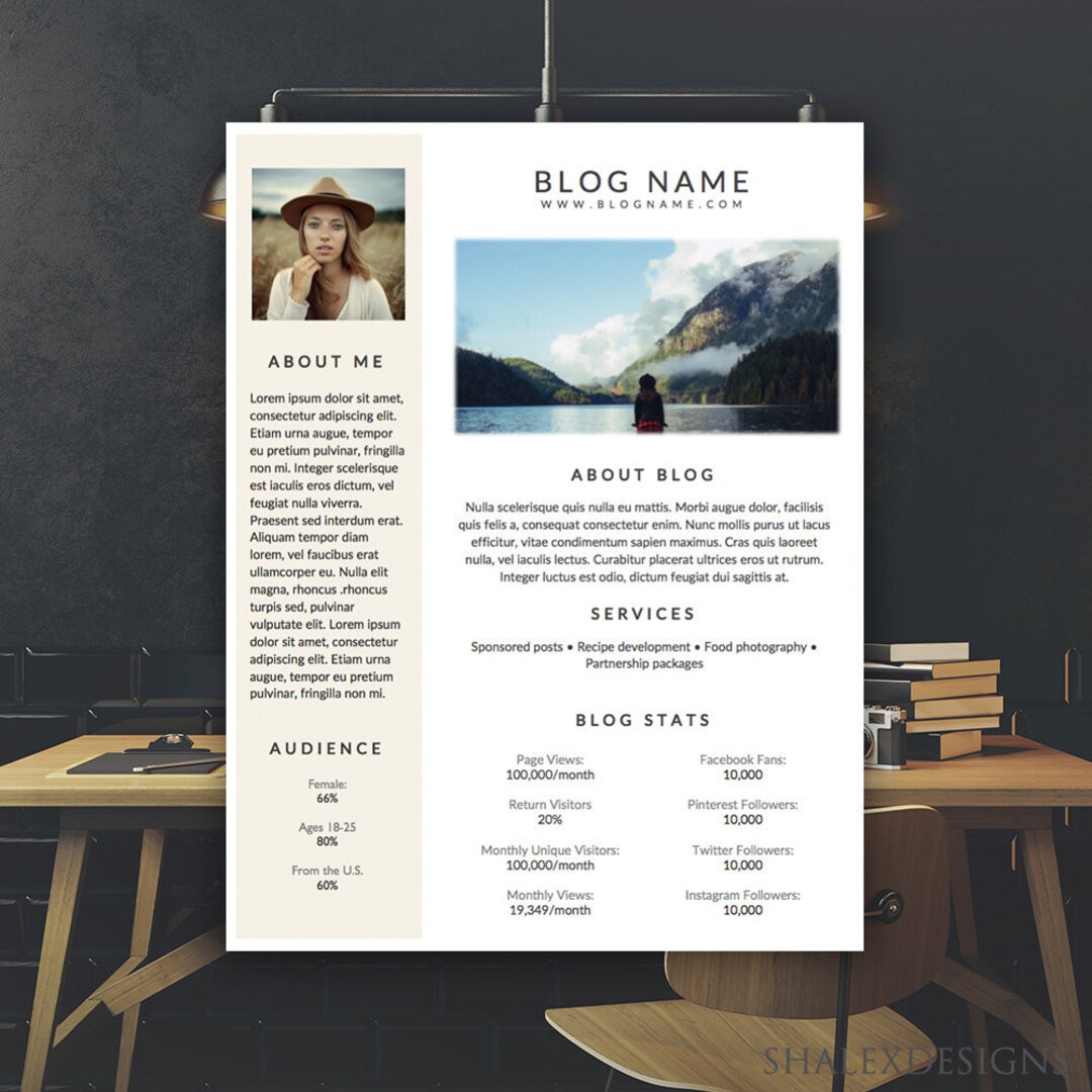 Media Kit Template - Microsoft Word Doc *INSTANT DOWNLOAD* - Etsy