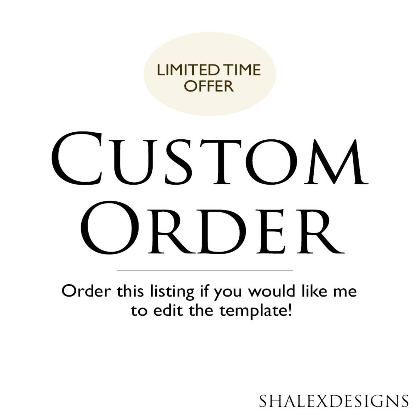 Custom Order - Personalize Your Template Order, Customize Your Order - Etsy
