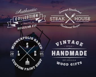 Vintage Logo Eps Badge Logo Svg Retro Logo Vector Design - Etsy