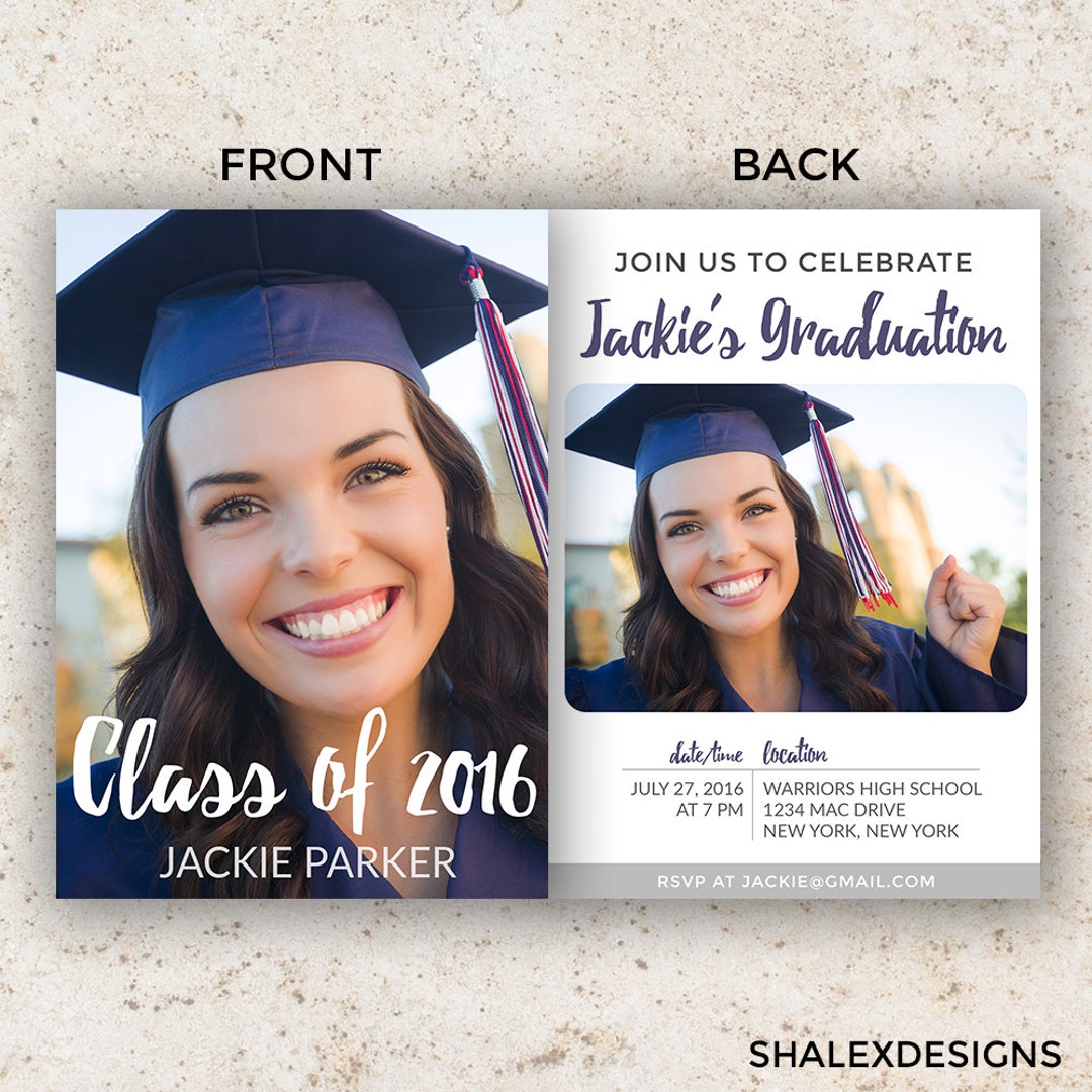 Senior Graduation Template, Graduation Invitation Template, Graduation ...