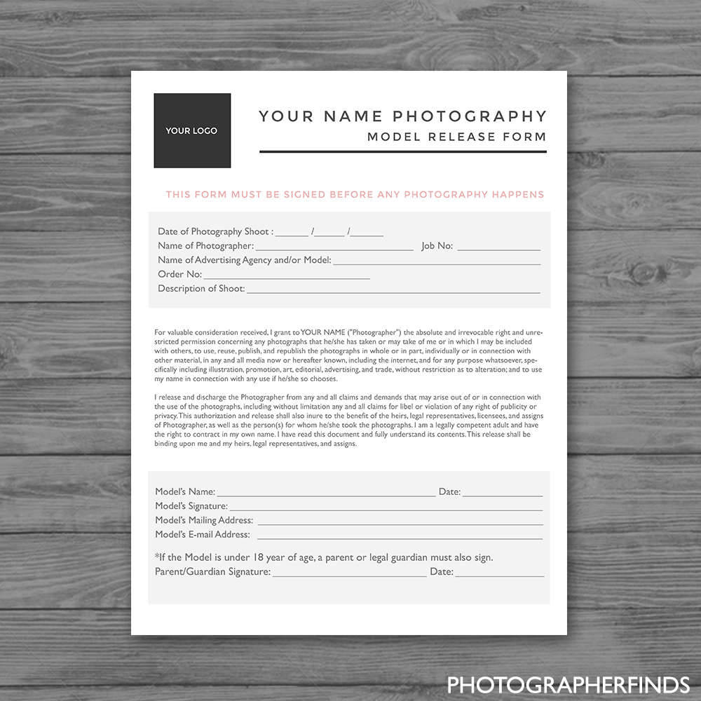 Photography PRINT RELEASE Template No.2 PSD template for Photographers ...