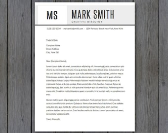 Gray Cover Letter Template MS Word INSTANT DOWNLOAD | Etsy