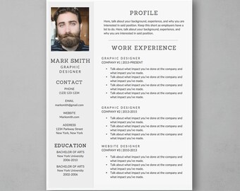 Gray Cover Letter Template MS Word INSTANT DOWNLOAD | Etsy