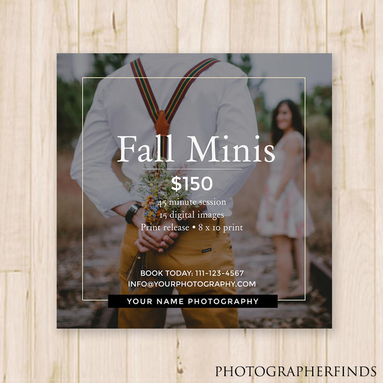 Photography Fall Mini Sessions Template - Autumn Booking Ad, Fall Minis ...