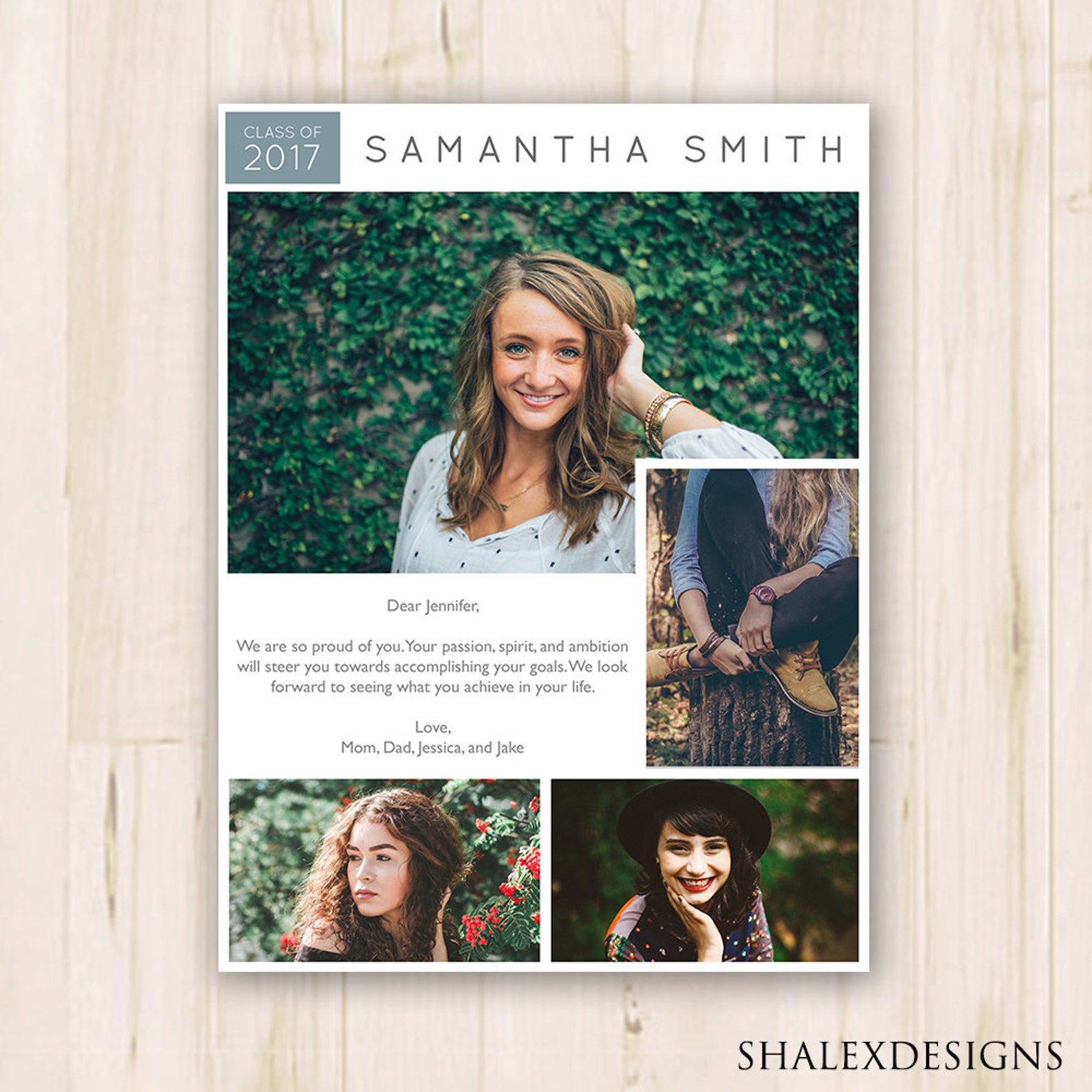 7.5" X 10" Senior Yearbook Ad - Senior Session, Graduation Photo ...