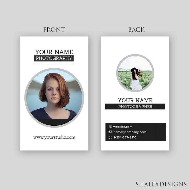 Photographer Business Card Photoshop Template PSD INSTANT - Etsy