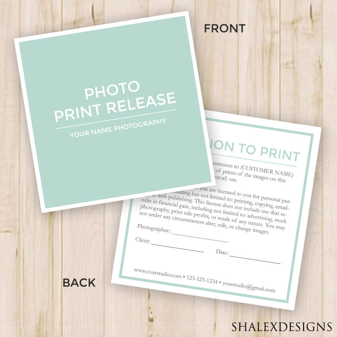 Photo Print Release Form Template - Photography Forms, Photo Release ...