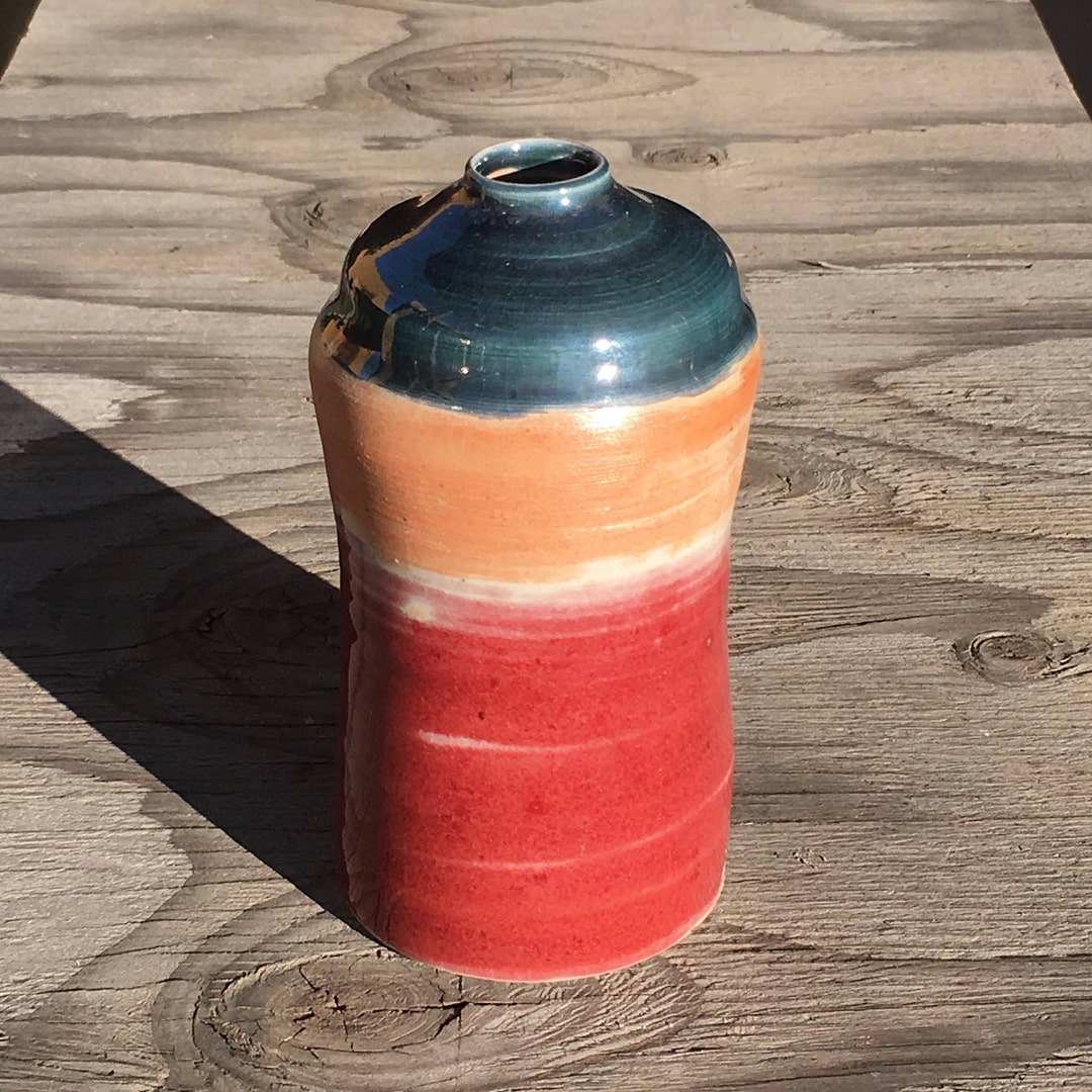 Handmade Wheel-thrown Porcelain Bottle/vase - Etsy