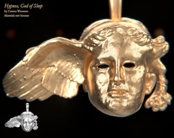 ARES, God of War Necklace Pendant profile Gold, Silver, Bronze ...