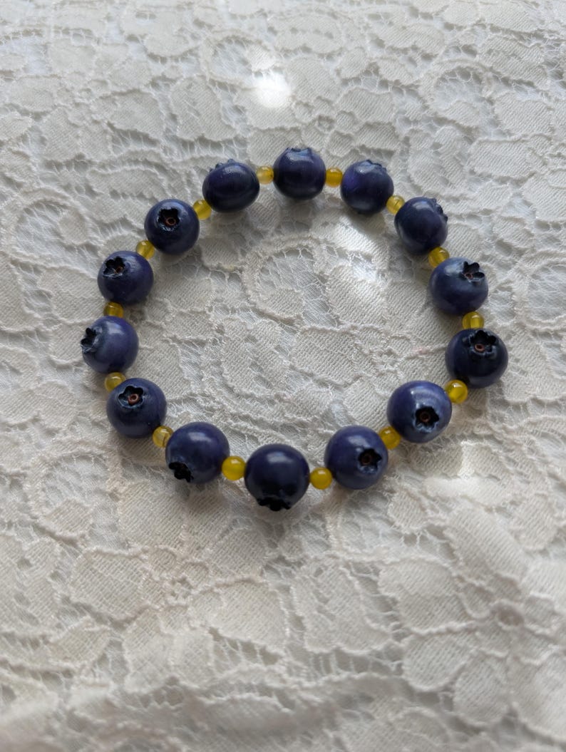 PRE ORDER ONLY (ships February) - Handmade Blueberry Bracelet - Etsy